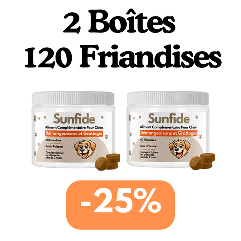 Complément Anti-Démangeaisons pour Chien (60 Délicieuses Friandises Na ...